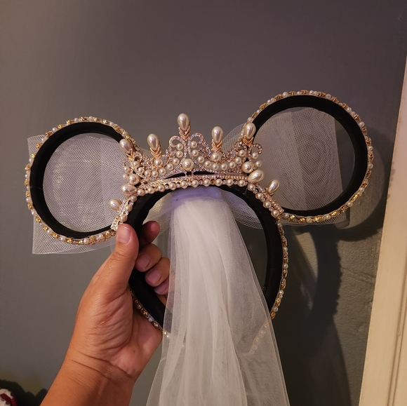Handmade | Accessories | Disney Mkckey Wedding Ears | Poshmark